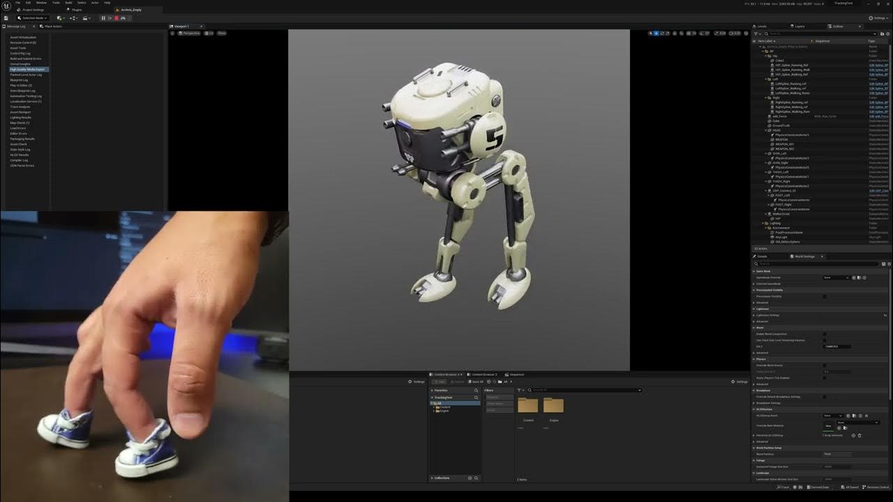 Teaching a Virtual Robot to Walk/Run: Real-time Hand Tracking Powers UE5 Animation Innovation ...