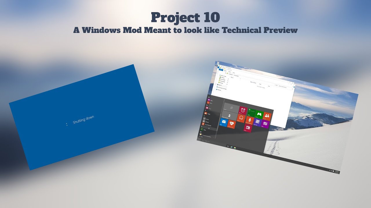 A Windows 10 mod that looks like Windows 10 Technical Preview - YouTube
