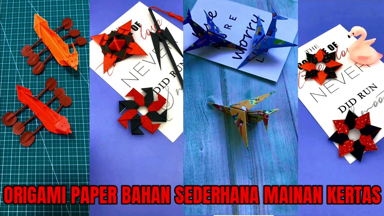 Mainan Kertas - Origami Paper Bahan Sederhana Tutorial 50 Cara Mainan ...