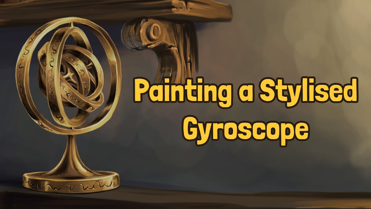 Painting a Stylised Gyroscope - YouTube