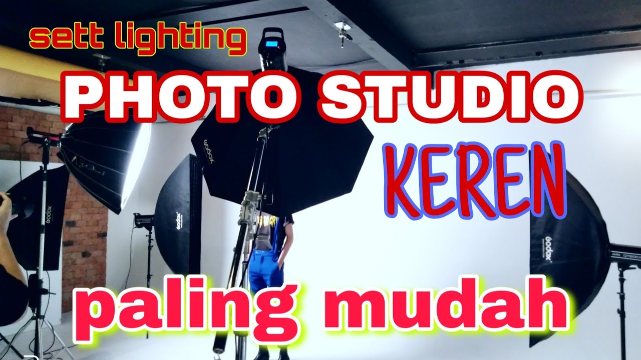 Tutorial setting lighting photo studio || cara mudah pasang lampu photo ...