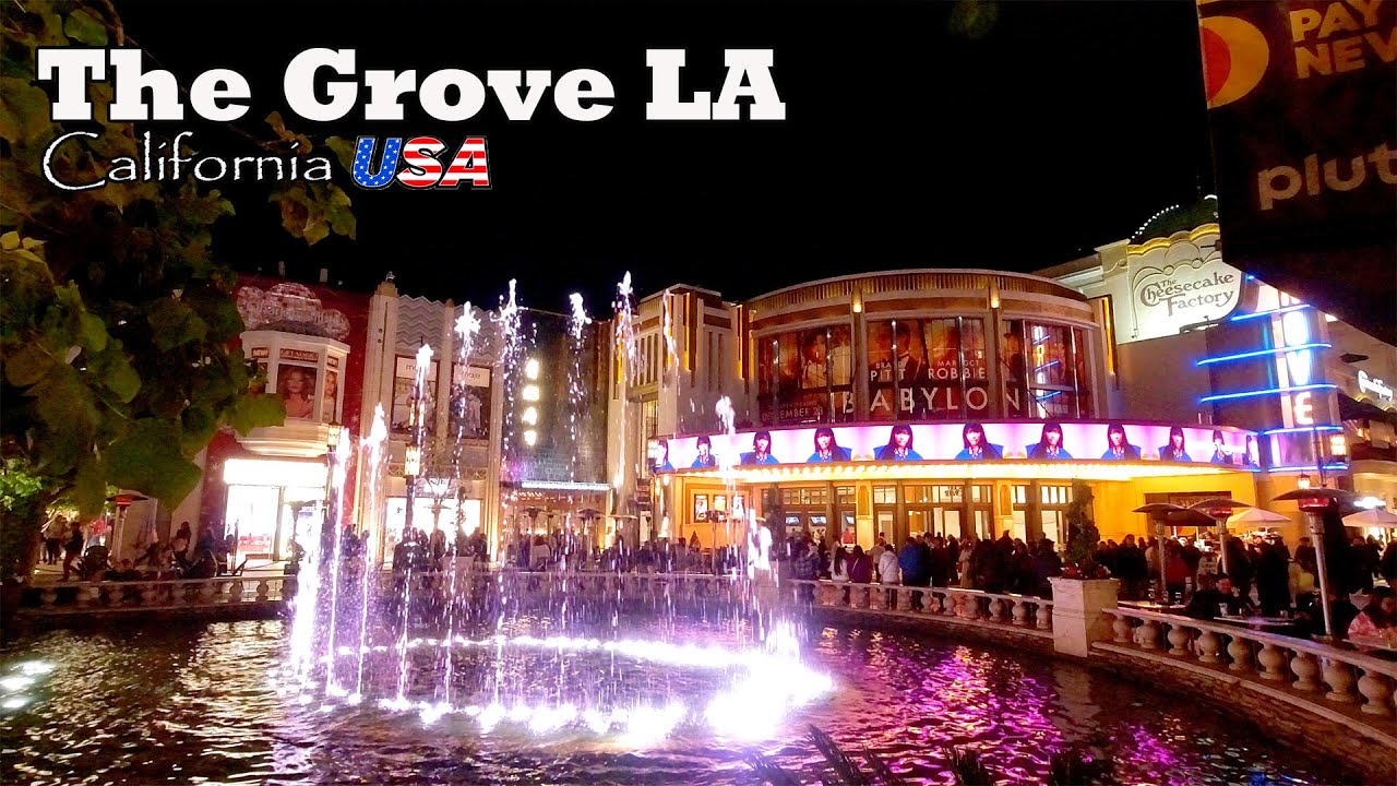 Christmas Walking Tour of The Grove LA Shopping Center | Los Angeles ...
