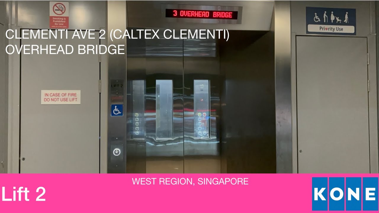 Clementi Ave 2 (Caltex Clementi) Overhead Bridge || Kone Elevator (Lift ...