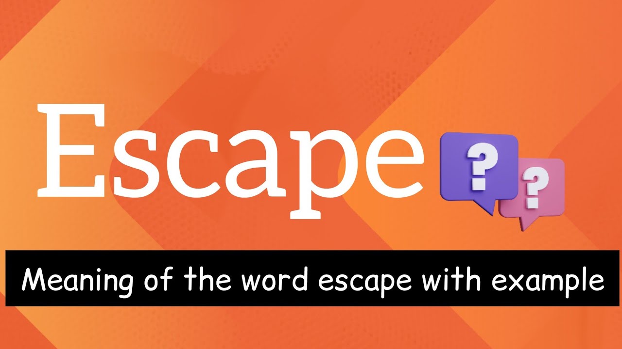 Escape meaning with example in sentence|@EnglishLessonswithErum - YouTube