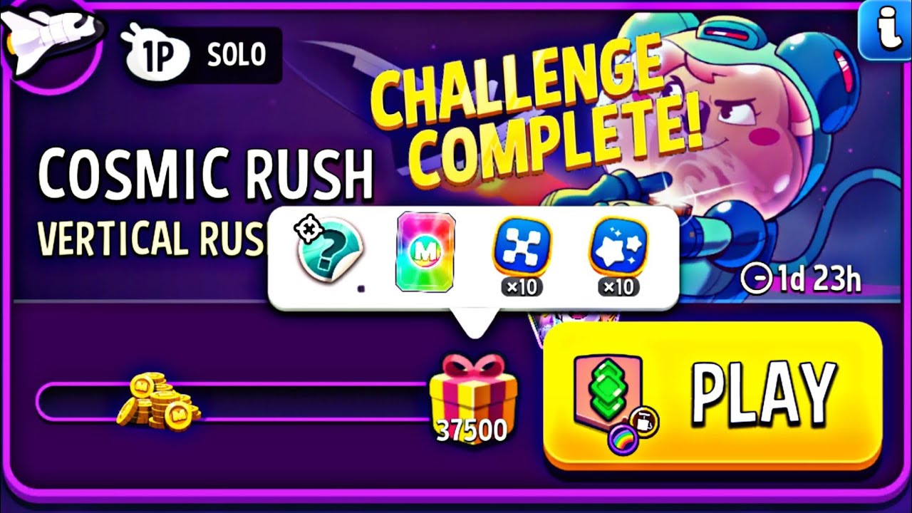 cosmic rush vertical rush rainbow blow em up solo challenge | match ...