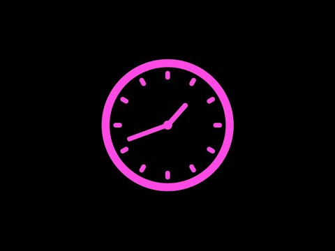 Amazing pink color counting down clock animation video footage on black background