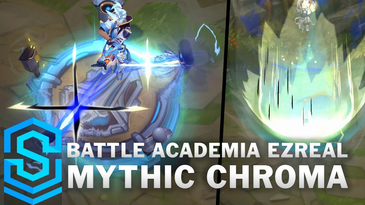 Mythic Battle Academia Ezreal Chroma Comparison | League of Legends ...
