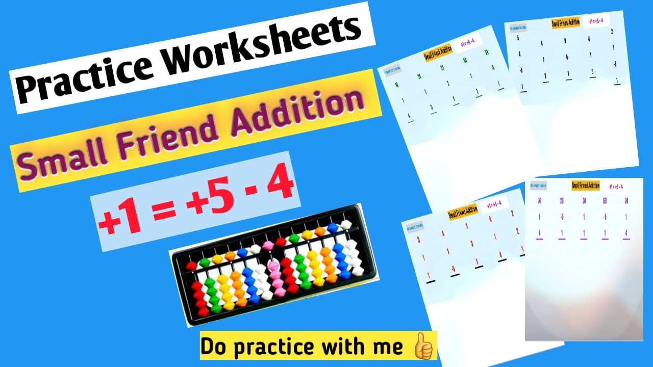 Practice worksheets with solution of Small Friend Addition formula (+1 ...