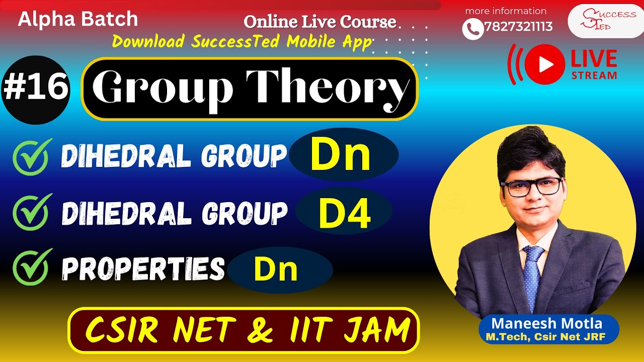 Lec-16 | Dn Group | dihedral group definition | dihedral group in group ...