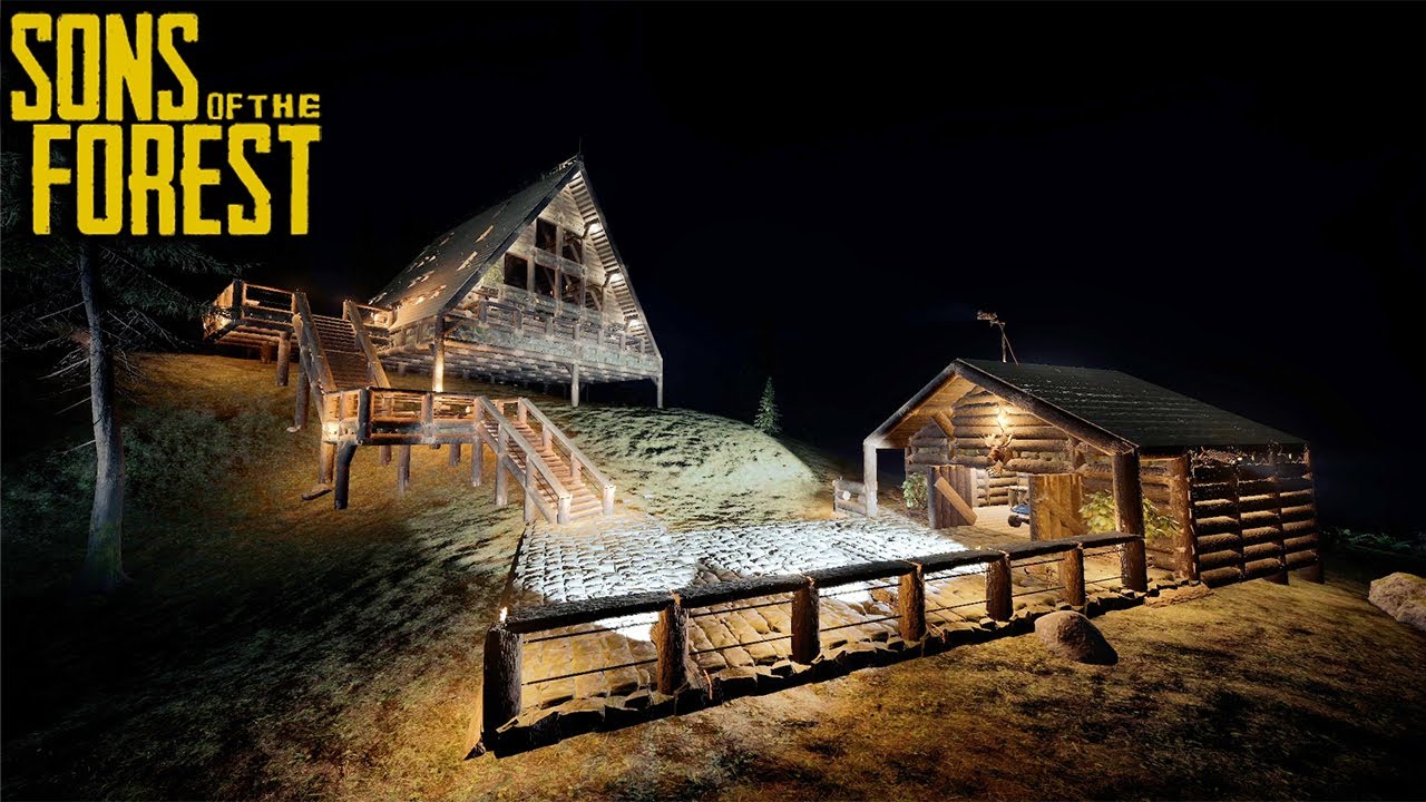 3rdaxis Awesome A Frame House, Base Tour! (Sons Of The Forest) - YouTube