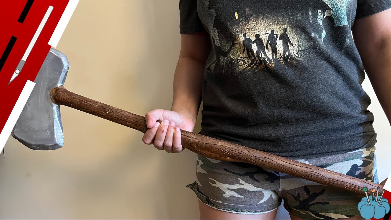 How to Create a Foam Axe for Cosplay - FREE FOAM TEMPLATE - YouTube