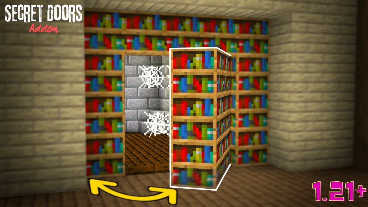 Secret Doors Addon (1.21) – MCPE/Bedrock Mod - YouTube