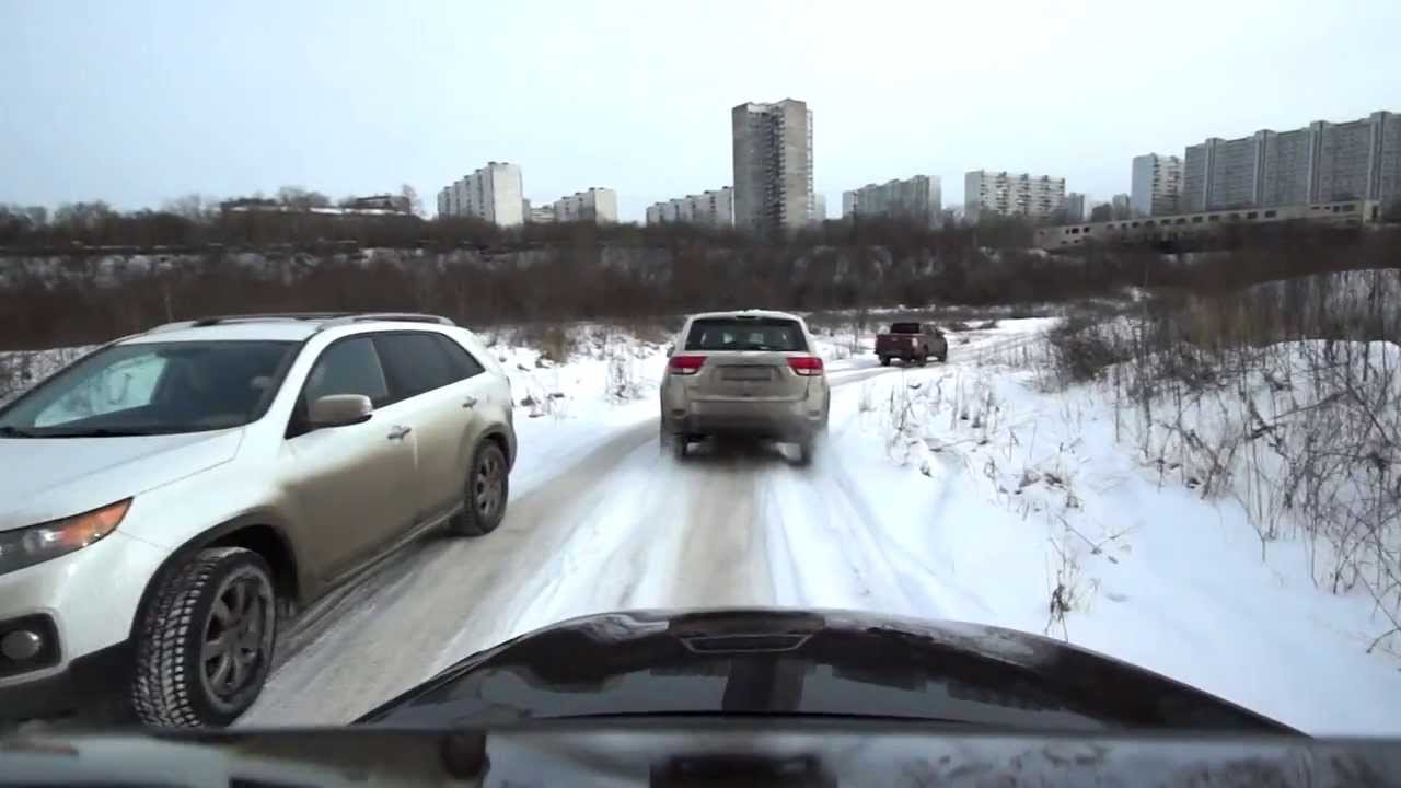 Captiva, Ranger, Grand Cherokee - Drifting on ice - YouTube