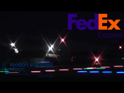 Epic!! FedEx MD-11F Night Departure | London Stansted Airport - YouTube