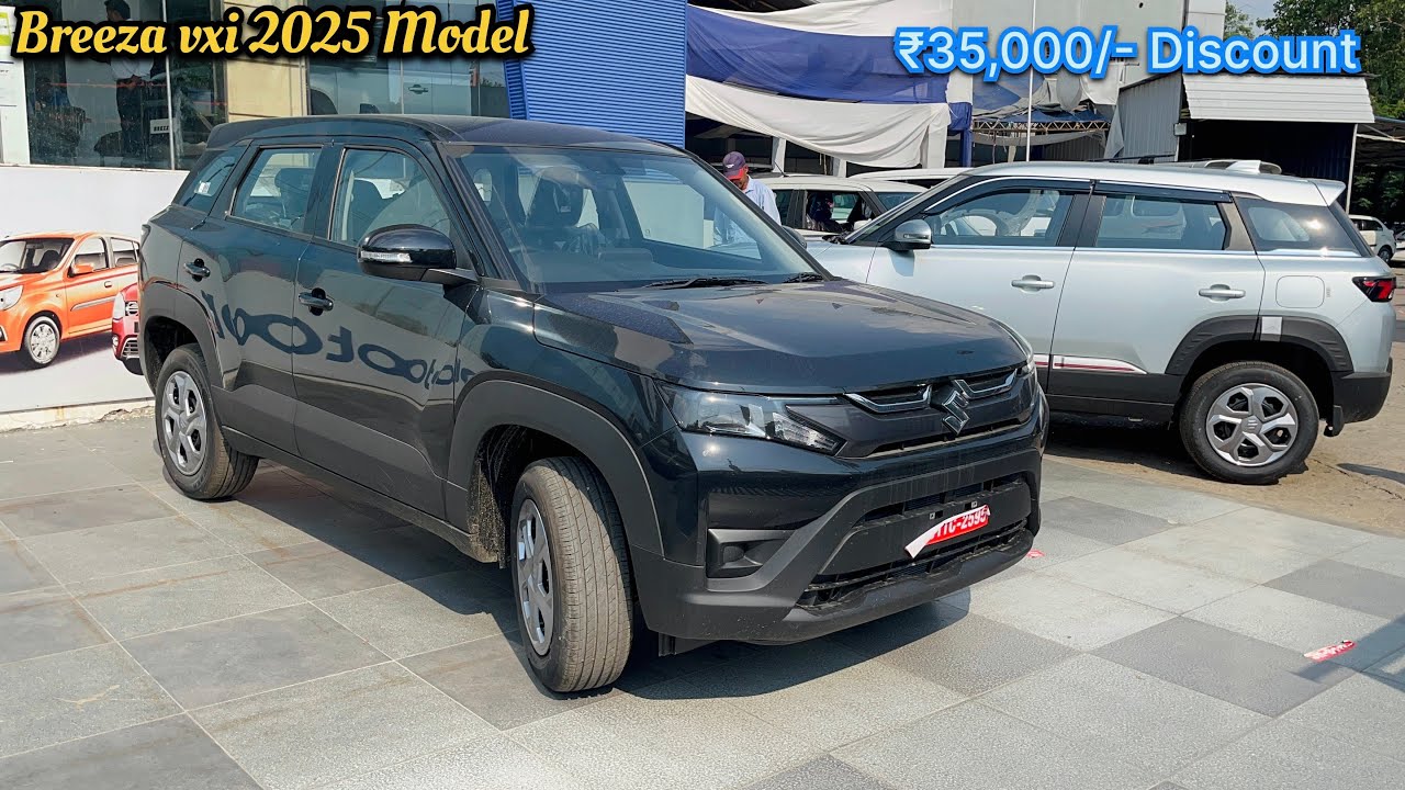Maruti Suzuki Breeza VXi 2025 Black New Model Detailed Review. Most ...