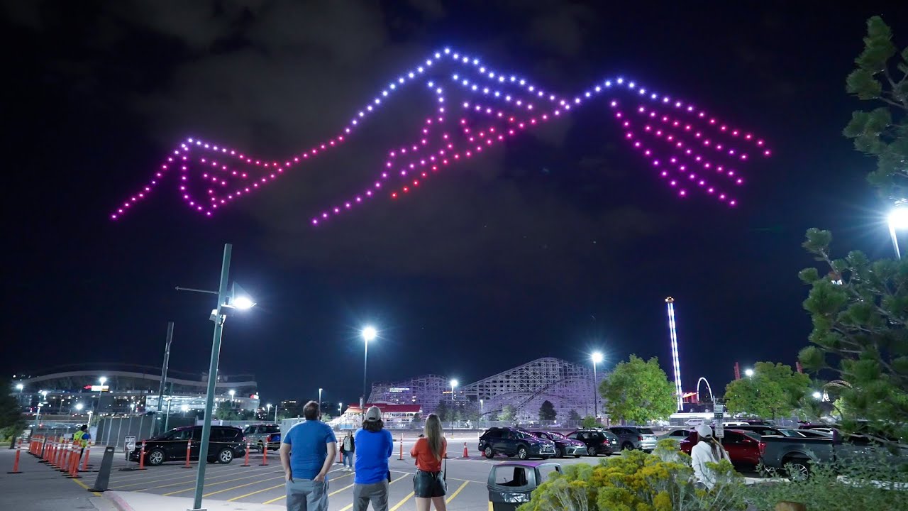 Colorado Avalanche Drone Show | Firefly Drone Shows - YouTube