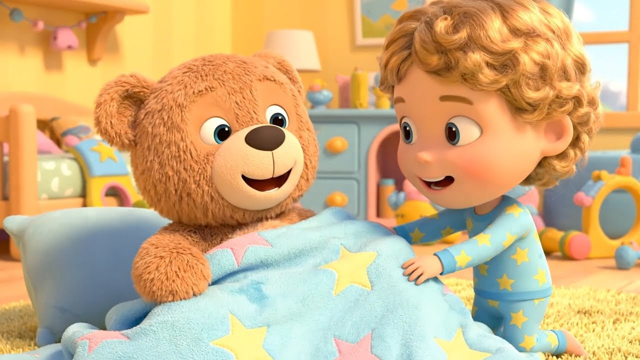 Teddy Bear Teddy Bear Goes to Bed 🐻💤 | Cozy Bedtime and Learning ...