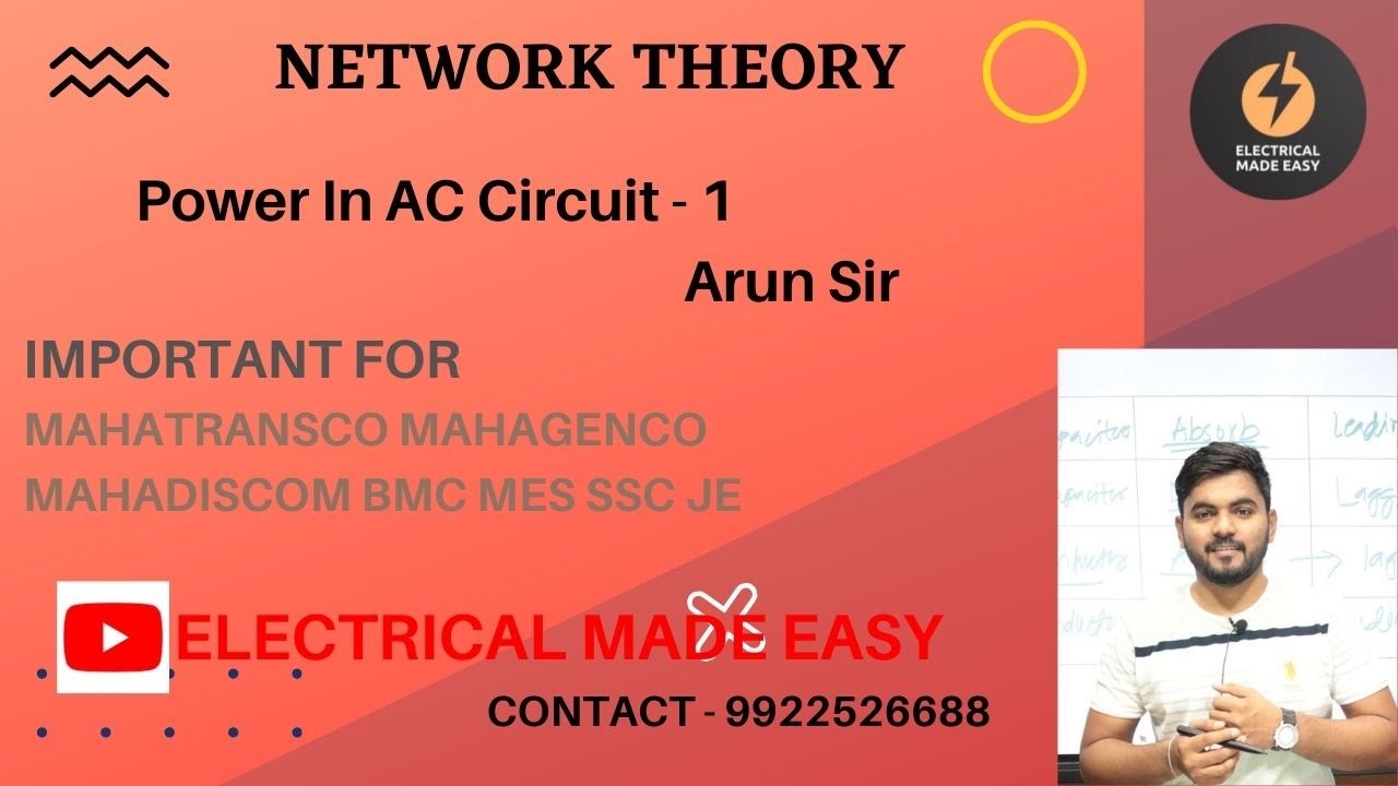 POWER IN AC CIRCUIT - 1 | MAHATRANSCO | DISCOM | GENCO | MES | BMC ...