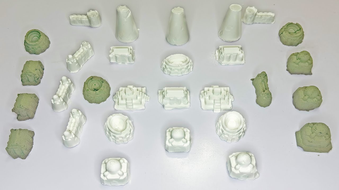 ASMR Crushing Castles Crafted with Baking Soda - YouTube