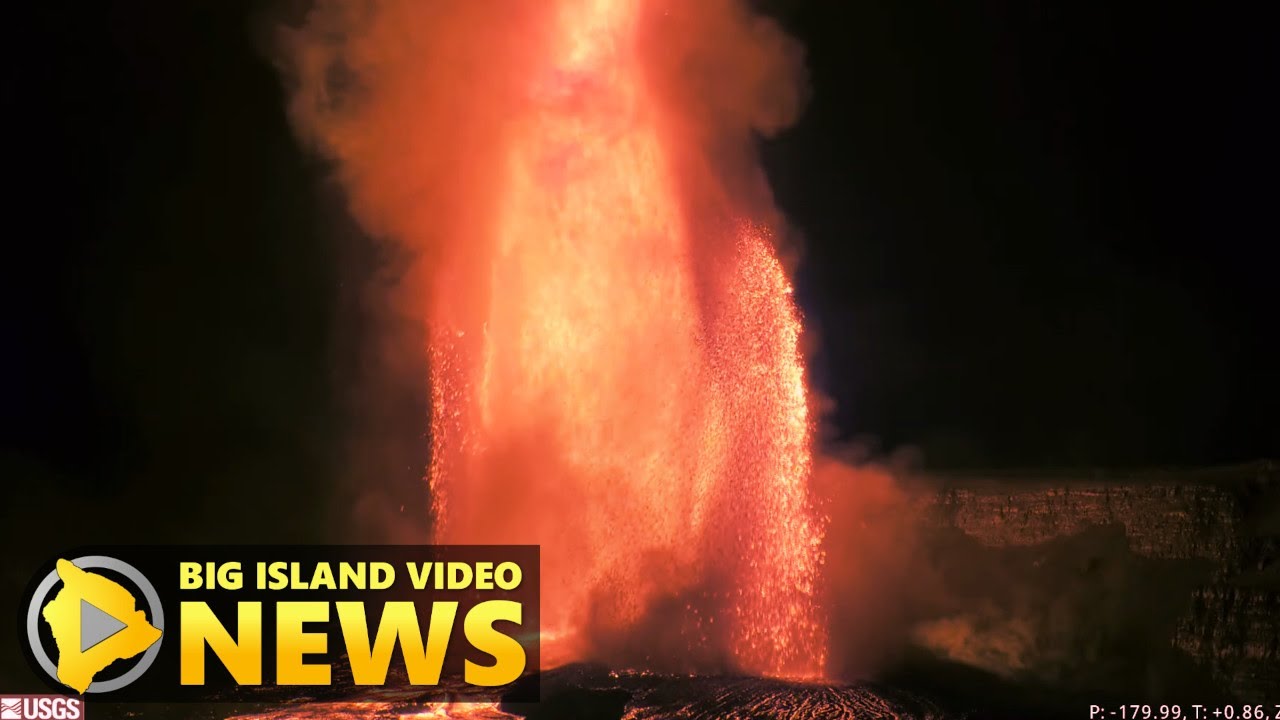 Double Lava Fountains Reach Record Heights At Kīlauea Volcano (October ...