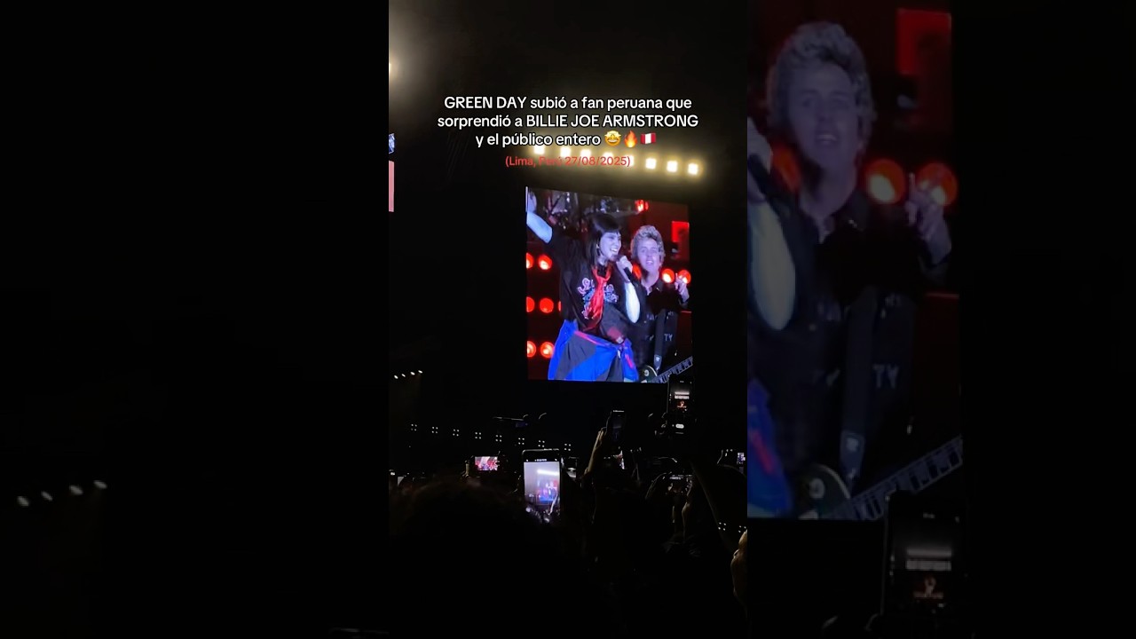 GREEN DAY en PERÚ 2025: Fan peruana sorprende a BILLIE JOE ARMSTRONG en ...