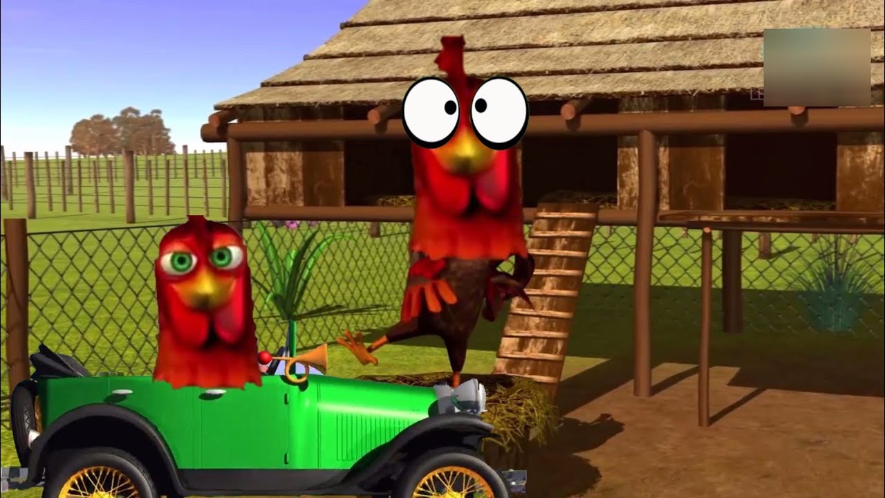 El gallo montando el auto bochinchero versión divertida - YouTube