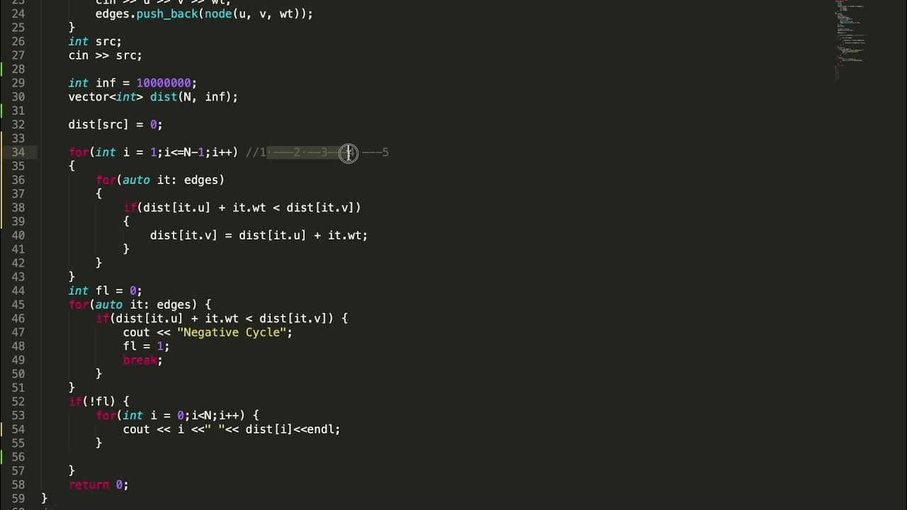 Bellman Ford Algorithm Implementation - YouTube