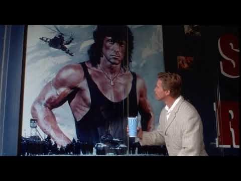 Twins (1988)  Arnold finds Rambo scene