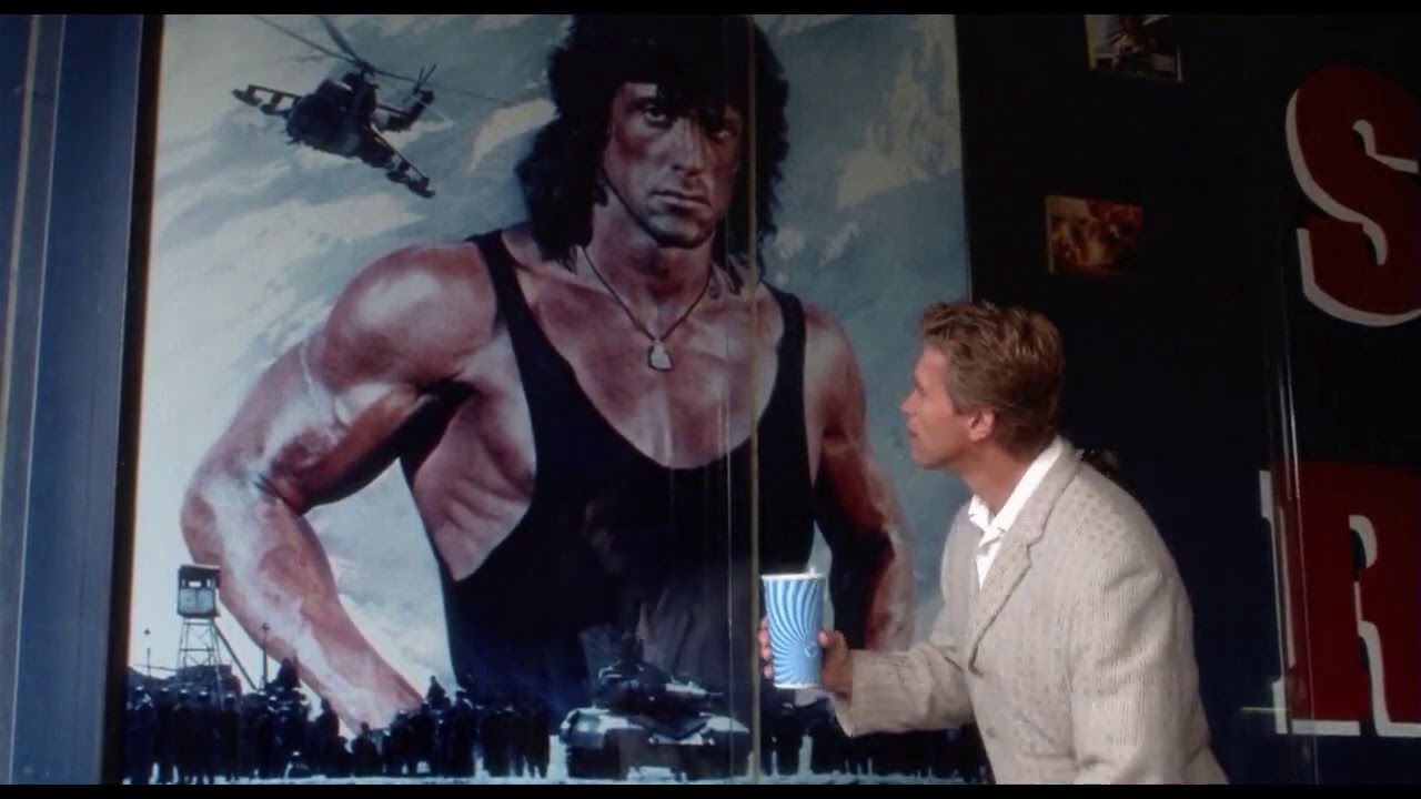 Twins (1988) Arnold finds Rambo scene - YouTube