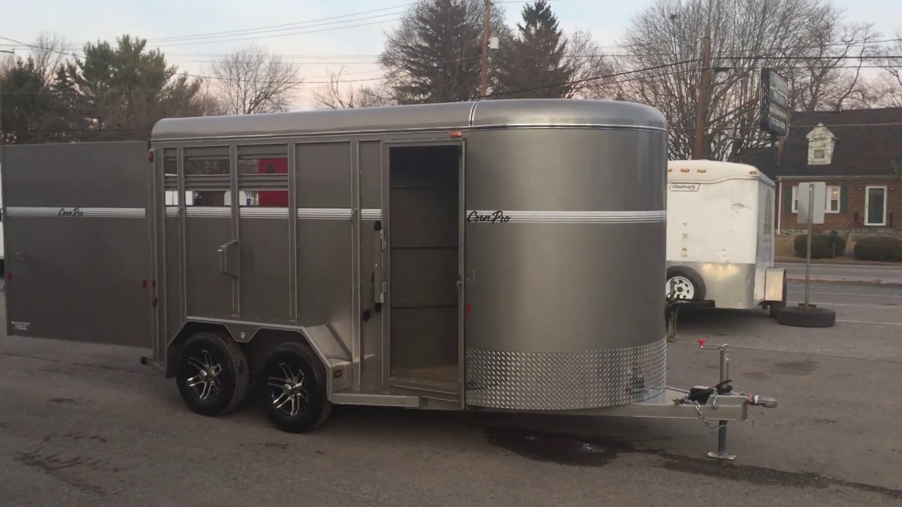 Corn Pro Bumper Pull 2-Horse Slant Load SB14-7S 7x14' 7000# GVW SB14-7S ...