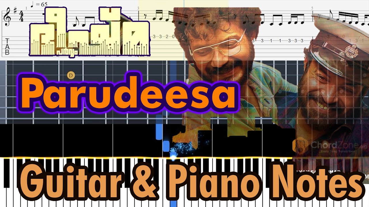 Parudeesa | Bheeshma Parvam | Mammootty | Bhasi |EASY TO PLAY on Guitar ...