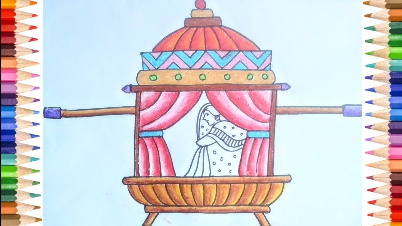Beautiful Palanquin Drawing ll - YouTube