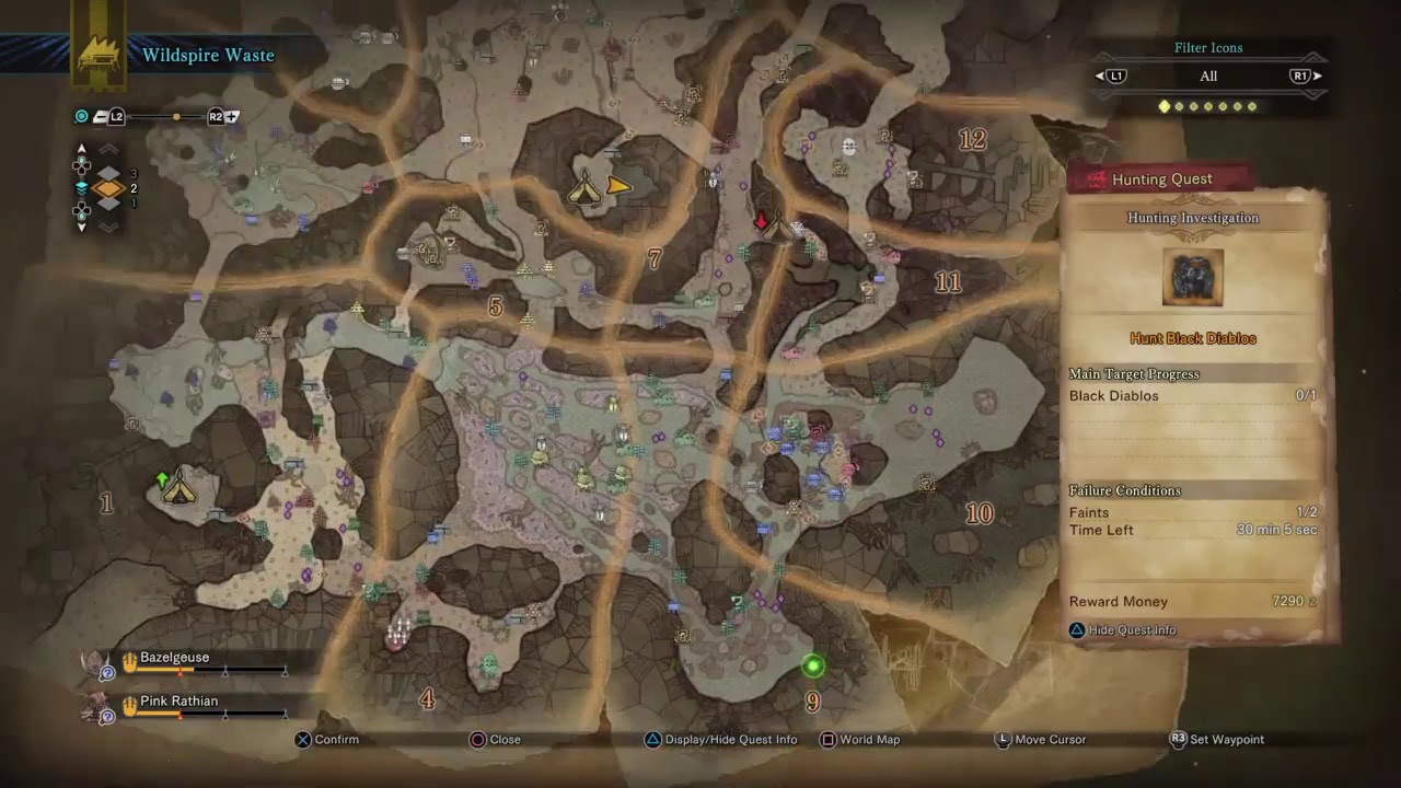 Monster Hunter World Wildspire waste camp sites - YouTube