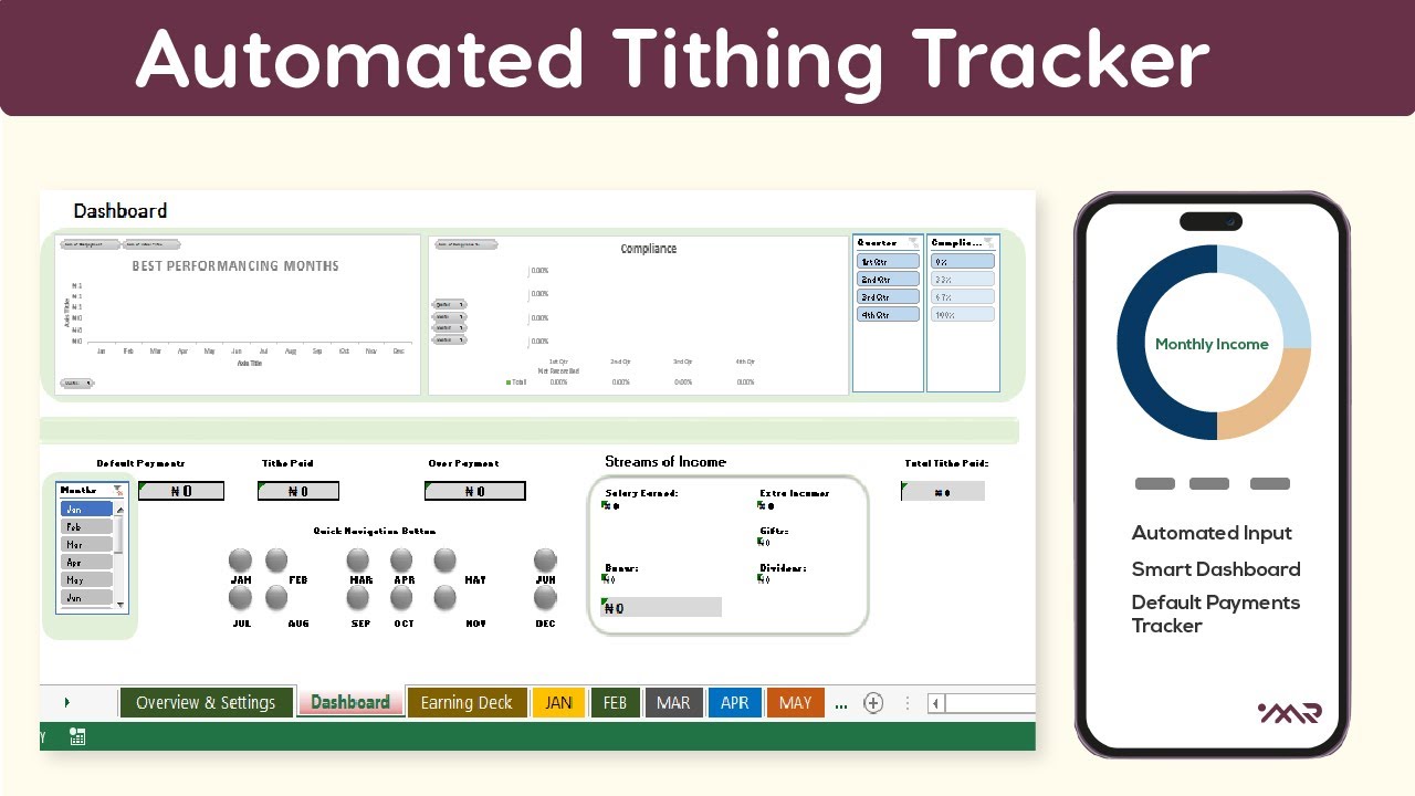 How To get Automated Tithe Tracker in Excel - YouTube