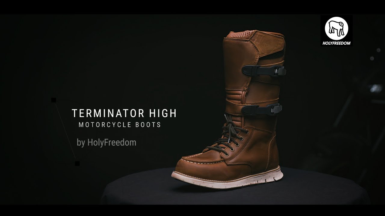 HolyFreedom Terminator High waterproof Motorcycle Boots - YouTube