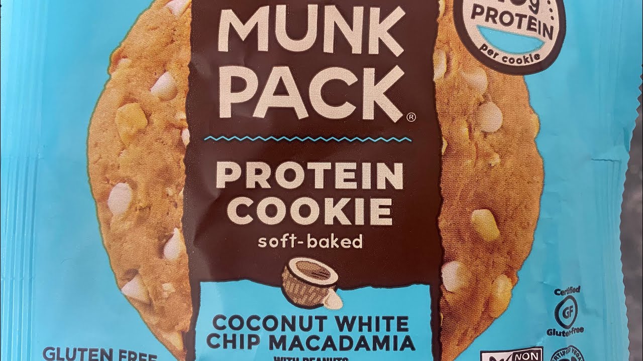 Munk Pack Protein Cookie Coconut White Chip Macadamia with peanuts # ...
