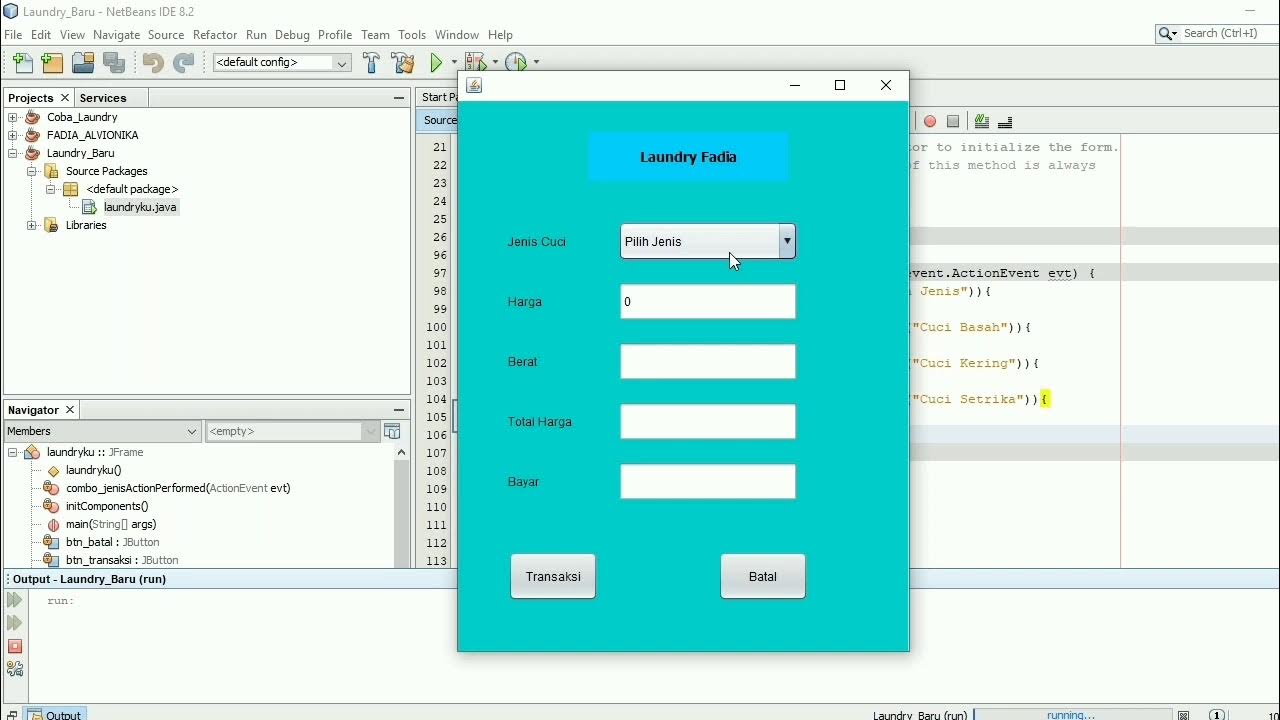 Membuat Aplikasi Laundry Sederhana dengan Java NetBeans - YouTube