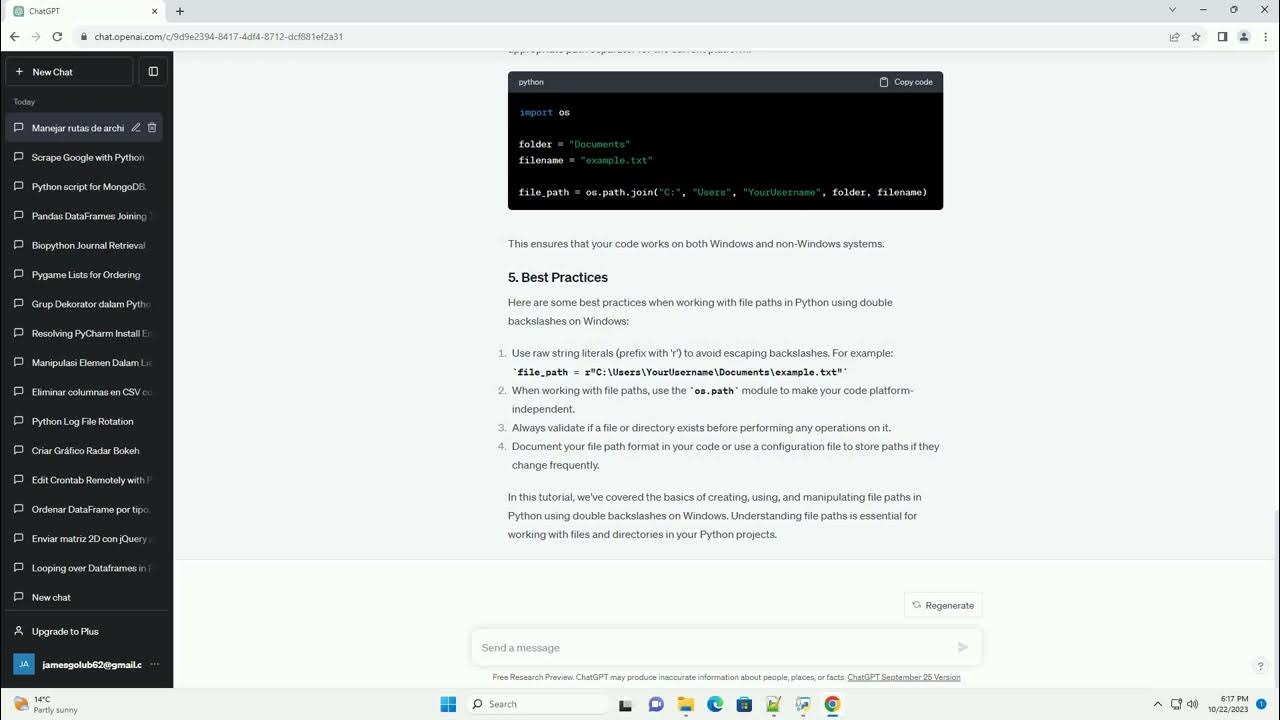 File path with double slashes python - YouTube
