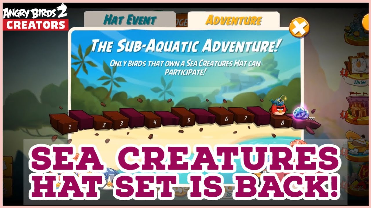 The Sub-Aquatic Adventure All Levels 1 - 8 Angry Birds 2 - YouTube