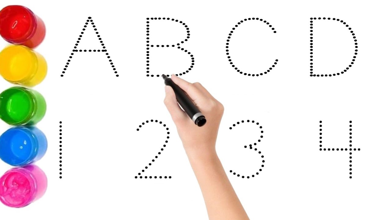 A to Z,Alphabet,1 to 100 ,ginti,ABCD,Number Song dotted line Tracing ...