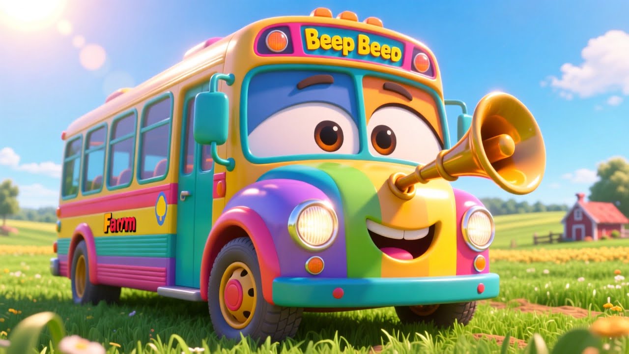 Beep Beep Farm Bus Ride 🚍🐄 | Fun Learning Adventure for Kids | Farm ...