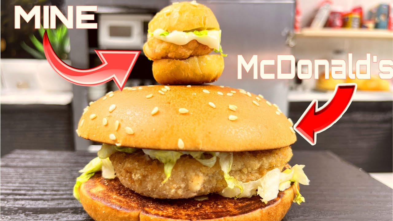McDonald’s McChicken Burger| Mini Kitchen | How To Make McChicken ...