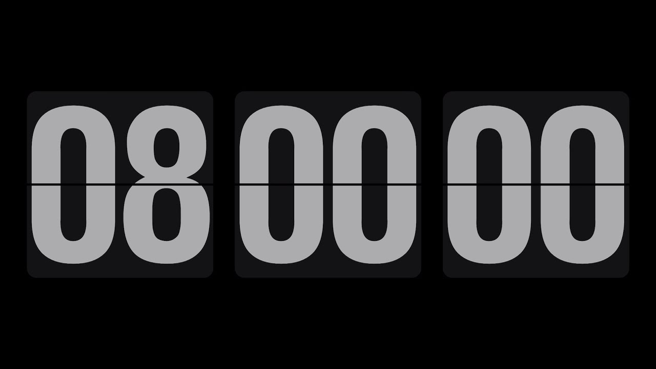 8 hour timer, Timer & alarm flip clock. - YouTube