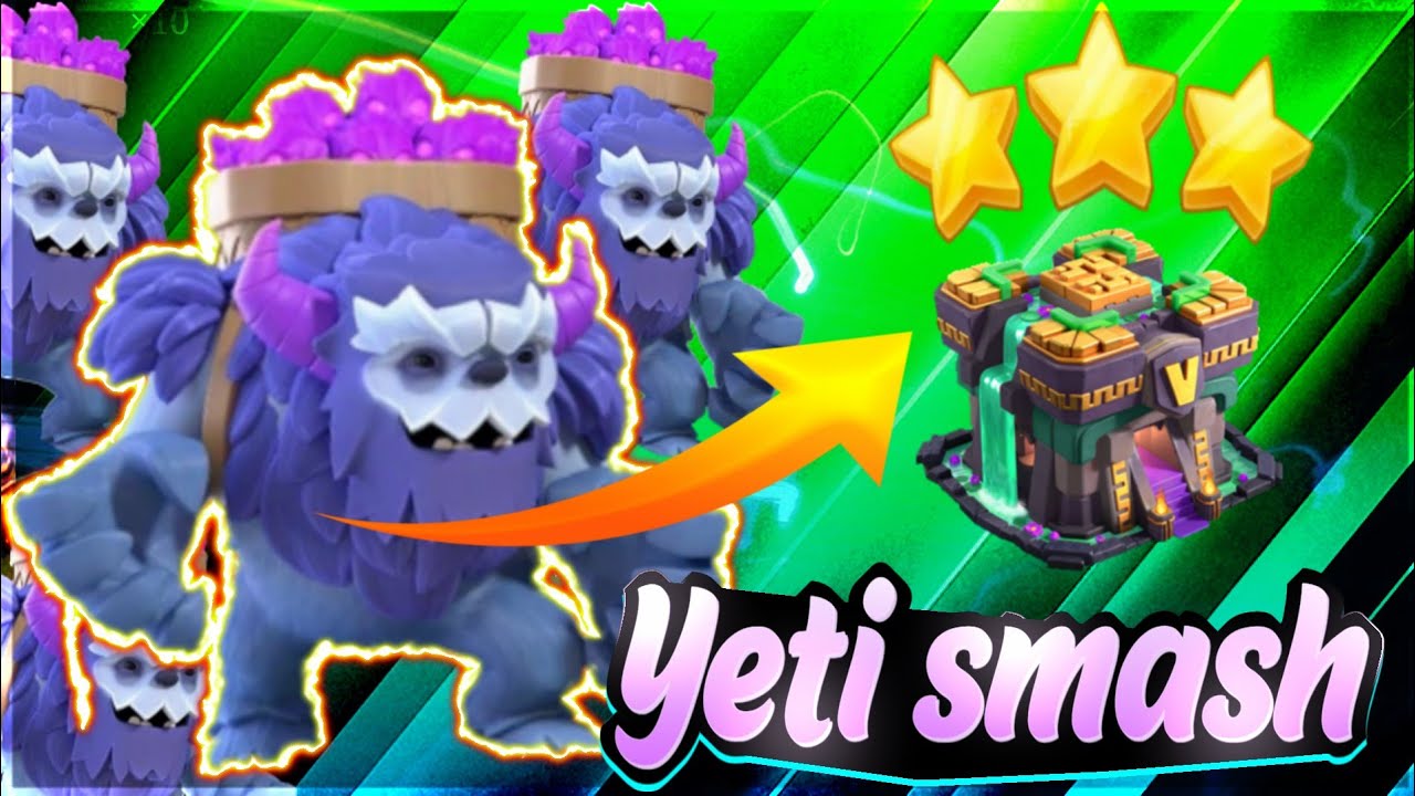 3 Star Town hall 14 war attacks yeti combo tamil clash of clans - YouTube