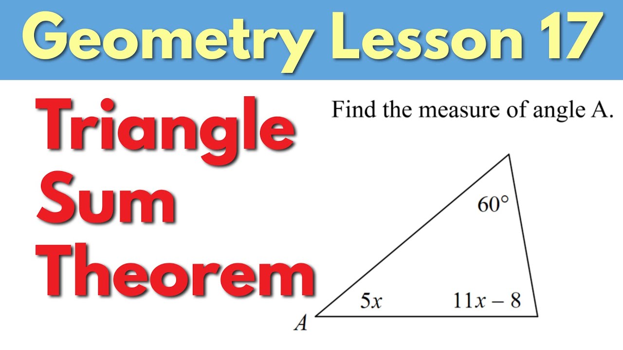 Triangle Sum Theorem - How to Use It - YouTube