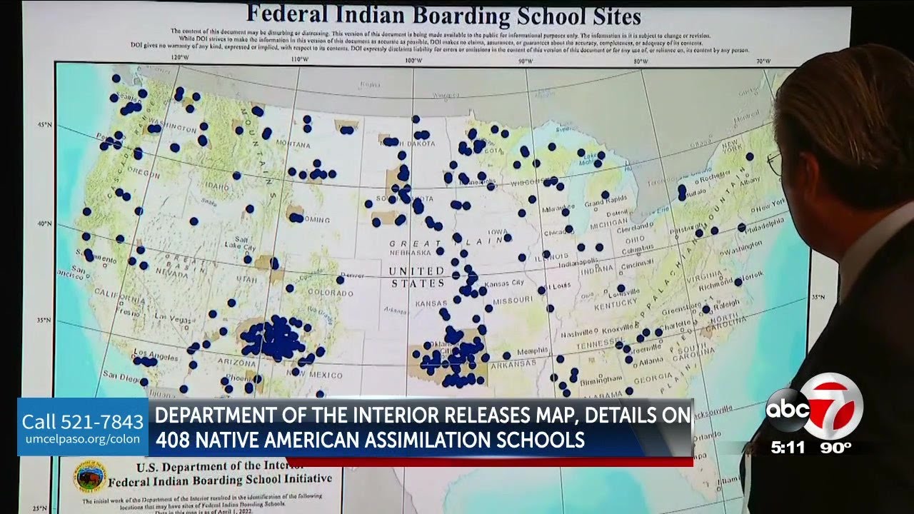 Native American Boarding Schools Map