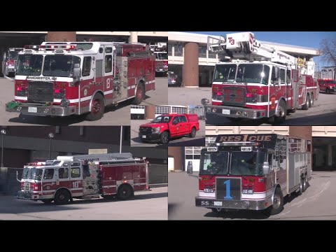 *FULL HOUSE* Manchester Fire Department Responding to House Fire - YouTube