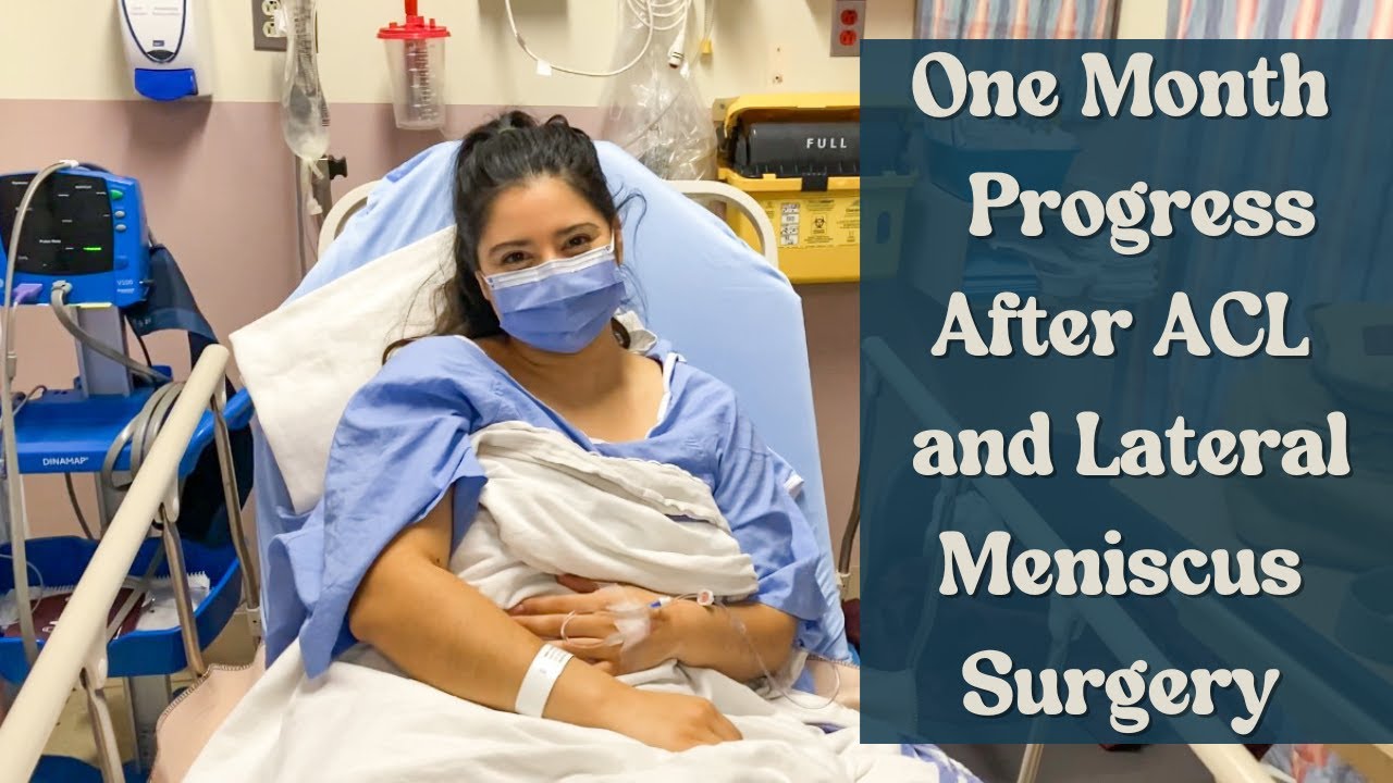 1 month post ACL and Lateral Meniscus surgery - YouTube