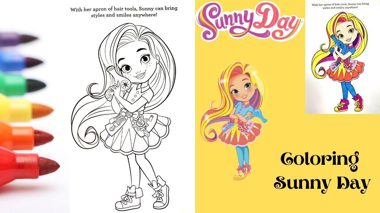 How To Color Sunny Day | Coloring With Markers - YouTube