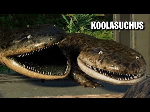 6 Koolasuchus vs 6 Anthracosaurus - JWE 2 Mods (4K 60FPS) - YouTube